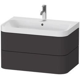 Duravit Happy D.2 Plus c-shaped Set wandh&auml;ngend Graphit Supermatt 775x490x480 mm - HP4347O8080 HP4347O8080