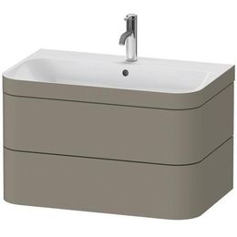 Duravit Happy D.2 Plus c-bonded Set wandh&auml;ngend Stein Grau Seidenmatt 775x490x480 mm - HP4637O9292 HP4637O9292