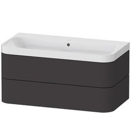 Duravit Happy D.2 Plus c-shaped Set wandh&auml;ngend Graphit Supermatt 975x490x480 mm - HP4348N8080 HP4348N8080