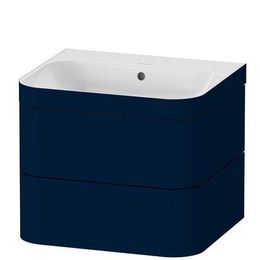 Duravit Happy D.2 Plus c-bonded Set wandh&auml;ngend Nachtblau Seidenmatt 575x490x480 mm - HP4635N9898 HP4635N9898
