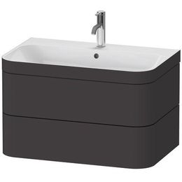 Duravit Happy D.2 Plus c-bonded Set wandh&auml;ngend Graphit Supermatt 775x490x480 mm - HP4637O8080 HP4637O8080