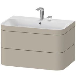 Duravit Happy D.2 Plus c-bonded Set wandh&auml;ngend Taupe Seidenmatt 775x490x480 mm - HP4637E6060 HP4637E6060