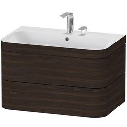 Duravit Happy D.2 Plus c-bonded Set wandh&auml;ngend Nussbaum geb&uuml;rstet Matt 775x490x480 mm - HP4637E6969 HP4637E6969