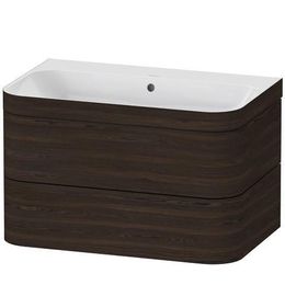Duravit Happy D.2 Plus c-bonded Set wandh&auml;ngend Nussbaum geb&uuml;rstet Matt 775x490x480 mm - HP4637N6969 HP4637N6969