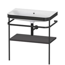 Duravit Happy D.2 Plus c-bonded Set mit Metallkonsole Graphit Supermatt 775x490x850 mm - HP4737N8080 HP4737N8080