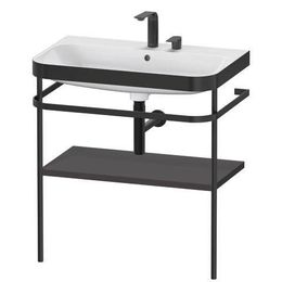 Duravit Happy D.2 Plus c-bonded Set mit Metallkonsole Graphit Supermatt 775x490x850 mm - HP4737E8080 HP4737E8080