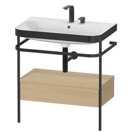 Duravit Happy D.2 Plus c-bonded Set mit Metallkonsole und Schubkasten Mediterrane Eiche Matt 775x490 HP4742E7171