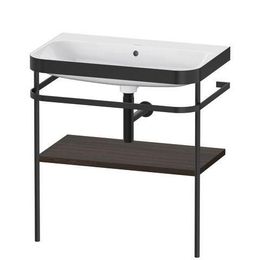Duravit Happy D.2 Plus c-bonded Set mit Metallkonsole Nussbaum geb&uuml;rstet Matt 775x490x850 mm - HP473 HP4737N6969