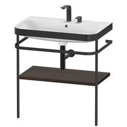 Duravit Happy D.2 Plus c-bonded Set mit Metallkonsole Nussbaum geb&uuml;rstet Matt 775x490x850 mm - HP473 HP4737E6969