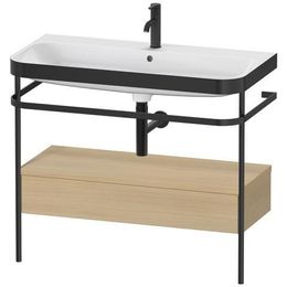 Duravit Happy D.2 Plus c-bonded Set mit Metallkonsole und Schubkasten Mediterrane Eiche Matt 975x490 HP4743O7171