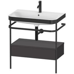 Duravit Happy D.2 Plus c-bonded Set mit Metallkonsole und Schubkasten Graphit Supermatt 775x490x850 HP4742O8080