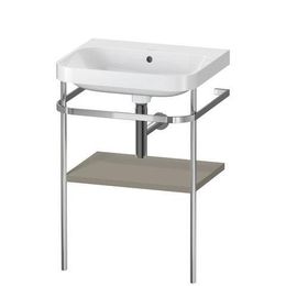 Duravit Happy D.2 Plus c-shaped Set mit Metallkonsole Stein Grau Seidenmatt 575x490x850 mm - HP4835N HP4835N9292