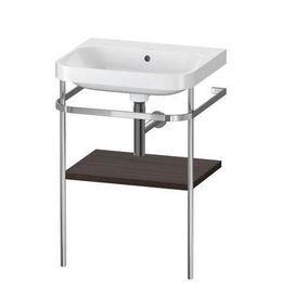Duravit Happy D.2 Plus c-shaped Set mit Metallkonsole Nussbaum geb&uuml;rstet Matt 575x490x850 mm - HP483 HP4835N6969