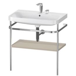 Duravit Happy D.2 Plus c-shaped Set mit Metallkonsole Taupe Seidenmatt 775x490x850 mm - HP4837E6060 HP4837E6060