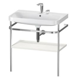 Duravit Happy D.2 Plus c-shaped Set mit Metallkonsole Nordic Wei&szlig; Seidenmatt 775x490x850 mm - HP4837 HP4837E3939