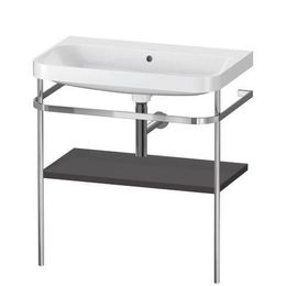 Duravit Happy D.2 Plus c-shaped Set mit Metallkonsole Graphit Supermatt 775x490x850 mm - HP4837N8080 HP4837N8080