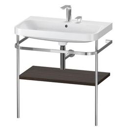 Duravit Happy D.2 Plus c-shaped Set mit Metallkonsole Nussbaum geb&uuml;rstet Matt 775x490x850 mm - HP483 HP4837E6969