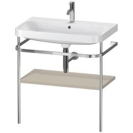 Duravit Happy D.2 Plus c-shaped Set mit Metallkonsole Taupe Seidenmatt 775x490x850 mm - HP4837O6060 HP4837O6060