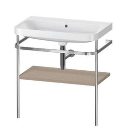 Duravit Happy D.2 Plus c-shaped Set mit Metallkonsole Leinen Matt 775x490x850 mm - HP4837N7575 HP4837N7575
