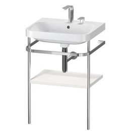 Duravit Happy D.2 Plus c-shaped Set mit Metallkonsole Nordic Wei&szlig; Seidenmatt 575x490x850 mm - HP4835 HP4835E3939
