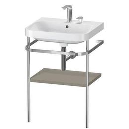 Duravit Happy D.2 Plus c-shaped Set mit Metallkonsole Stein Grau Seidenmatt 575x490x850 mm - HP4835E HP4835E9292