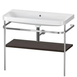 Duravit Happy D.2 Plus c-shaped Set mit Metallkonsole Nussbaum geb&uuml;rstet Matt 975x490x850 mm - HP483 HP4838N6969