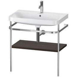Duravit Happy D.2 Plus c-shaped Set mit Metallkonsole Nussbaum geb&uuml;rstet Matt 775x490x850 mm - HP483 HP4837O6969