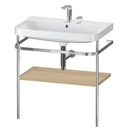 Duravit Happy D.2 Plus c-shaped Set mit Metallkonsole Mediterrane Eiche Matt 775x490x850 mm - HP4837 HP4837E7171