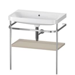 Duravit Happy D.2 Plus c-shaped Set mit Metallkonsole Taupe Seidenmatt 775x490x850 mm - HP4837N6060 HP4837N6060