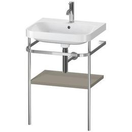 Duravit Happy D.2 Plus c-shaped Set mit Metallkonsole Stein Grau Seidenmatt 575x490x850 mm - HP4835O HP4835O9292