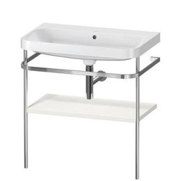 Duravit Happy D.2 Plus c-shaped Set mit Metallkonsole Nordic Wei&szlig; Seidenmatt 775x490x850 mm - HP4837 HP4837N3939
