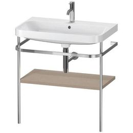 Duravit Happy D.2 Plus c-shaped Set mit Metallkonsole Leinen Matt 775x490x850 mm - HP4837O7575 HP4837O7575