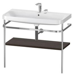 Duravit Happy D.2 Plus c-shaped Set mit Metallkonsole Nussbaum geb&uuml;rstet Matt 975x490x850 mm - HP483 HP4838E6969