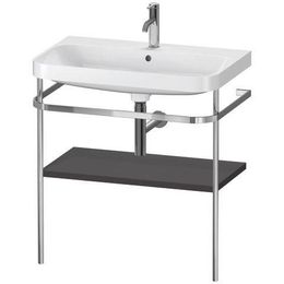 Duravit Happy D.2 Plus c-shaped Set mit Metallkonsole Graphit Supermatt 775x490x850 mm - HP4837O8080 HP4837O8080