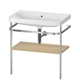 Duravit Happy D.2 Plus c-shaped Set mit Metallkonsole Mediterrane Eiche Matt 775x490x850 mm - HP4837 HP4837N7171