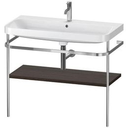 Duravit Happy D.2 Plus c-shaped Set mit Metallkonsole Nussbaum geb&uuml;rstet Matt 975x490x850 mm - HP483 HP4838O6969