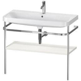 Duravit Happy D.2 Plus c-shaped Set mit Metallkonsole Nordic Wei&szlig; Seidenmatt 975x490x850 mm - HP4838 HP4838O3939