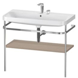 Duravit Happy D.2 Plus c-shaped Set mit Metallkonsole Leinen Matt 975x490x850 mm - HP4838E7575 HP4838E7575