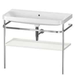 Duravit Happy D.2 Plus c-shaped Set mit Metallkonsole Nordic Wei&szlig; Seidenmatt 975x490x850 mm - HP4838 HP4838N3939