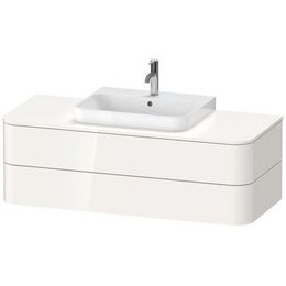Duravit Happy D.2 Plus Konsolenwaschtischunterbau wandh&auml;ngend Wei&szlig; Hochglanz 1300x550x408 mm - HP496 HP496202222