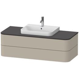 Duravit Happy D.2 Plus Konsolenwaschtischunterbau wandh&auml;ngend Taupe Seidenmatt 1300x550x408 mm - HP4 HP496206060