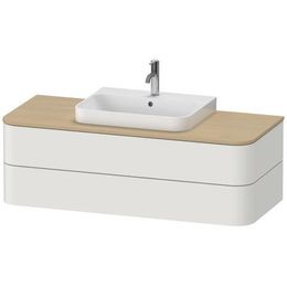 Duravit Happy D.2 Plus Konsolenwaschtischunterbau wandh&auml;ngend Nordic Wei&szlig; Seidenmatt 1300x550x408 mm HP496203939