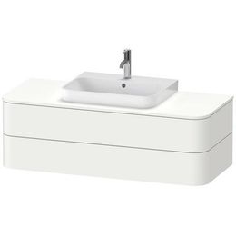 Duravit Happy D.2 Plus Konsolenwaschtischunterbau wandh&auml;ngend Wei&szlig; Seidenmatt 1300x550x408 mm - HP49 HP496203636