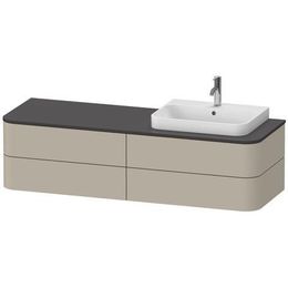 Duravit Happy D.2 Plus Konsolenwaschtischunterbau wandh&auml;ngend Taupe Seidenmatt 1600x550x408 mm - HP4 HP4963R6060
