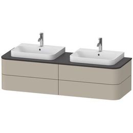Duravit Happy D.2 Plus Konsolenwaschtischunterbau wandh&auml;ngend Taupe Seidenmatt 1600x550x408 mm - HP4 HP4964B6060