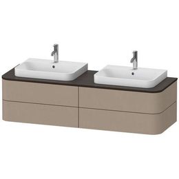 Duravit Happy D.2 Plus Konsolenwaschtischunterbau wandh&auml;ngend Leinen Matt 1600x550x408 mm - HP4964B7 HP4964B7575