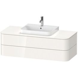 Duravit Happy D.2 Plus Konsolenwaschtischunterbau wandh&auml;ngend Wei&szlig; Hochglanz 1300x550x408 mm - HP497 HP497202222