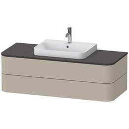 Duravit Happy D.2 Plus Konsolenwaschtischunterbau wandh&auml;ngend Taupe Seidenmatt 1300x550x408 mm - HP4 HP497206060