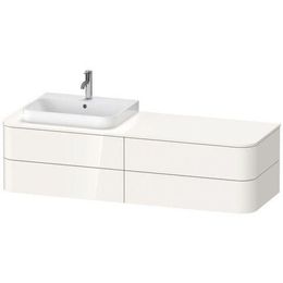 Duravit Happy D.2 Plus Konsolenwaschtischunterbau wandh&auml;ngend Wei&szlig; Hochglanz 1600x550x408 mm - HP497 HP4973L2222