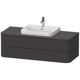 Duravit Happy D.2 Plus Konsolenwaschtischunterbau wandh&auml;ngend Graphit Supermatt 1300x550x408 mm - HP HP497208080